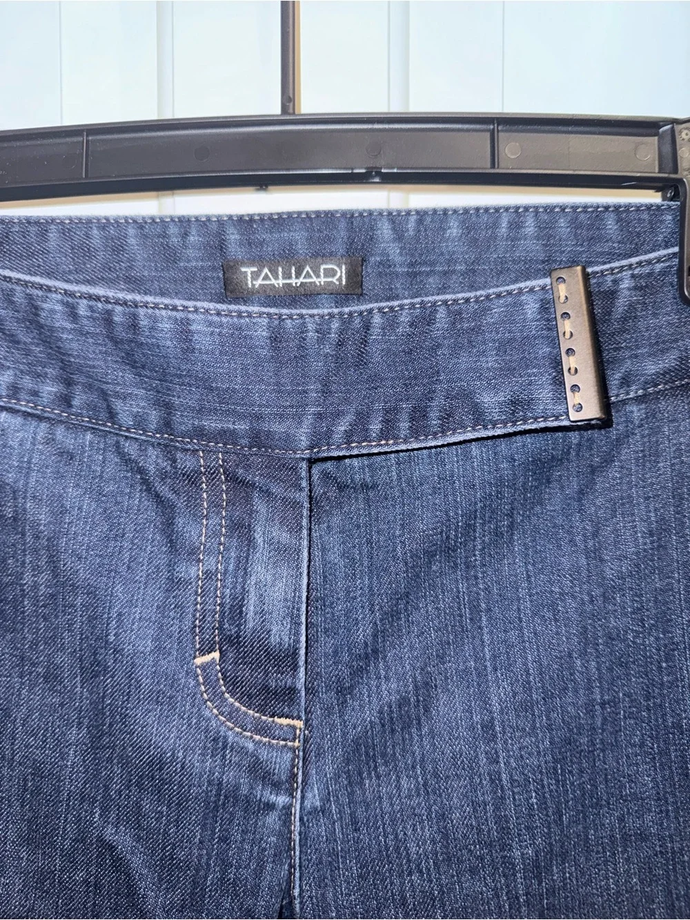 Tahari | Jeans | Tahari Dark Blue Cropped Bootcut Jeans | Poshmark